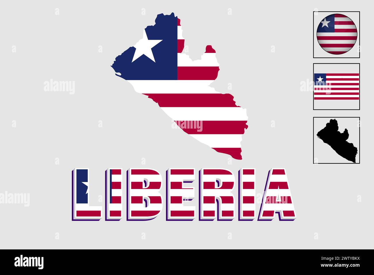 Flag of liberia background Stock Vector Images - Alamy