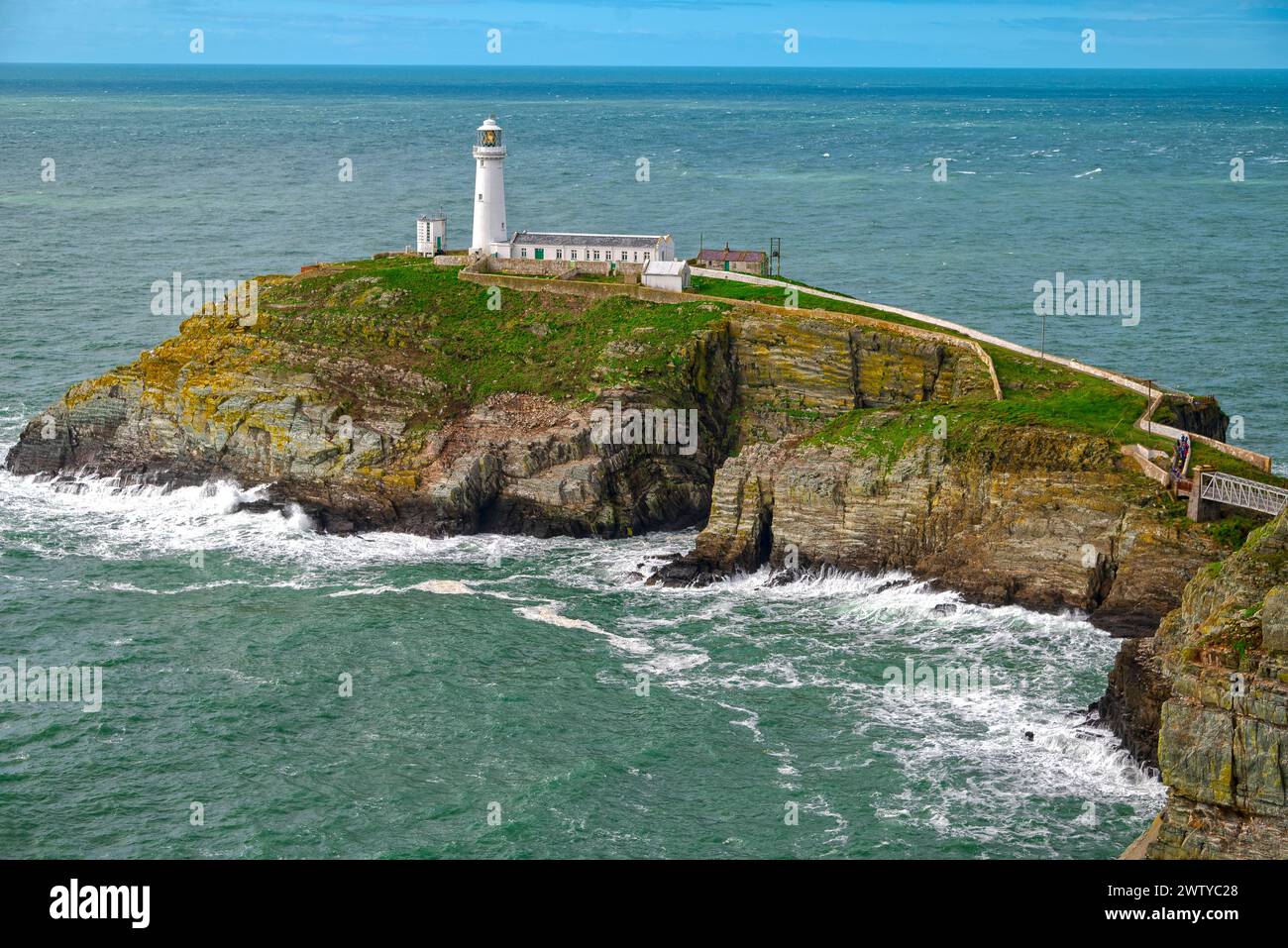 South Stack lighthouse Holy Island, Holyhead, Anglesey. Yns Mon, North ...