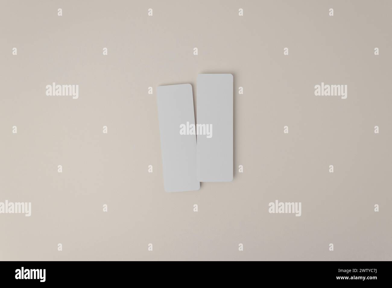 2 Bookmarks Mockup, 2x6 inch Bookmark Mockup, Minimal Styled Stock ...