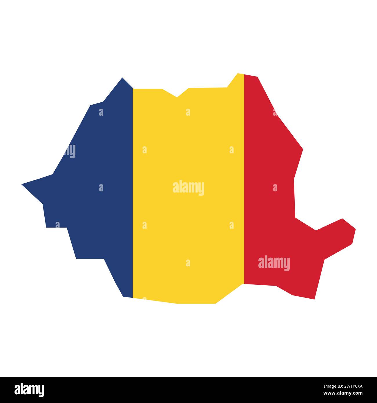 vector romania map flag on white background Stock Vector Image & Art ...