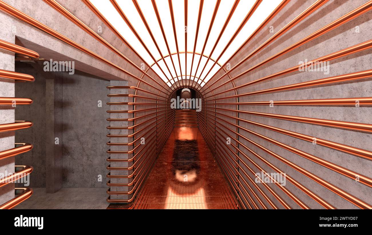 3D rendering of a science fiction time tunnel Stock Photo - Alamy