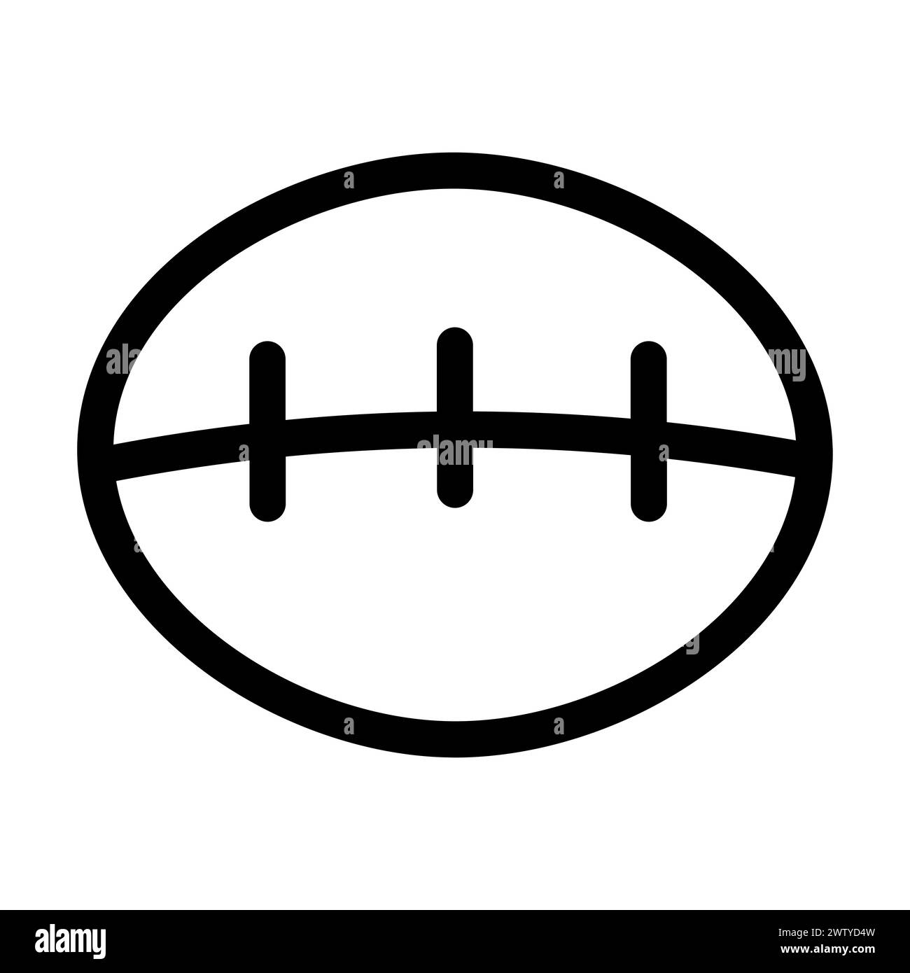 black vector rugby icon on white background Stock Vector Image & Art ...