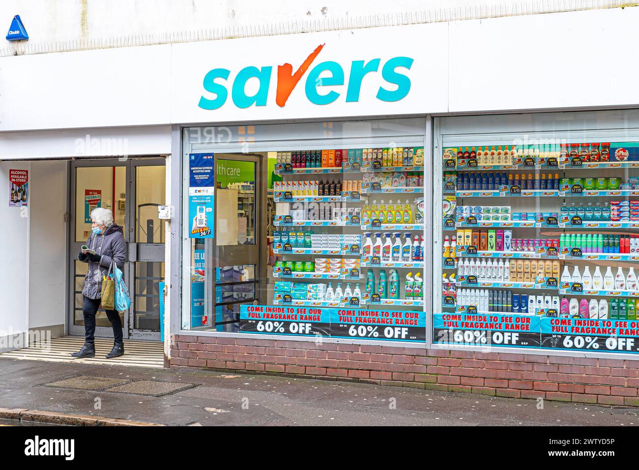 Front of a high street Savers shop, Stourbridge, West Midlands, UK ...