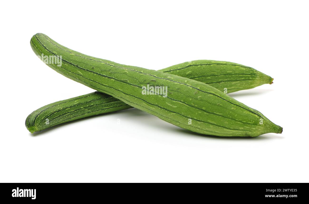 fresh loofah on the white background Stock Photo - Alamy