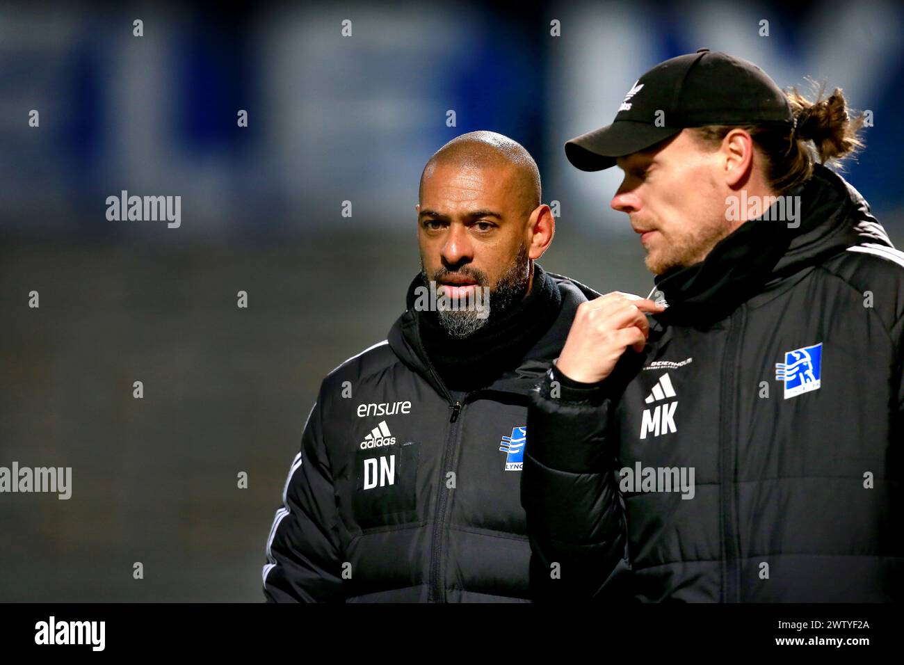 Lyngby, Denmark. 17th, March 2024. Head coach David Nielsen of Lyngby ...