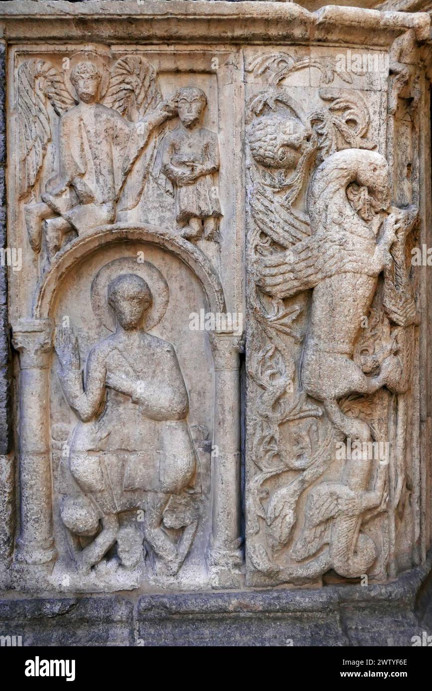 San Fedele Basilica in Como, Italy . The North east Gate, Romanesque ...