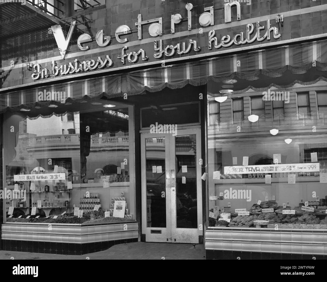 Exterior health food shop Black and White Stock Photos & Images - Alamy