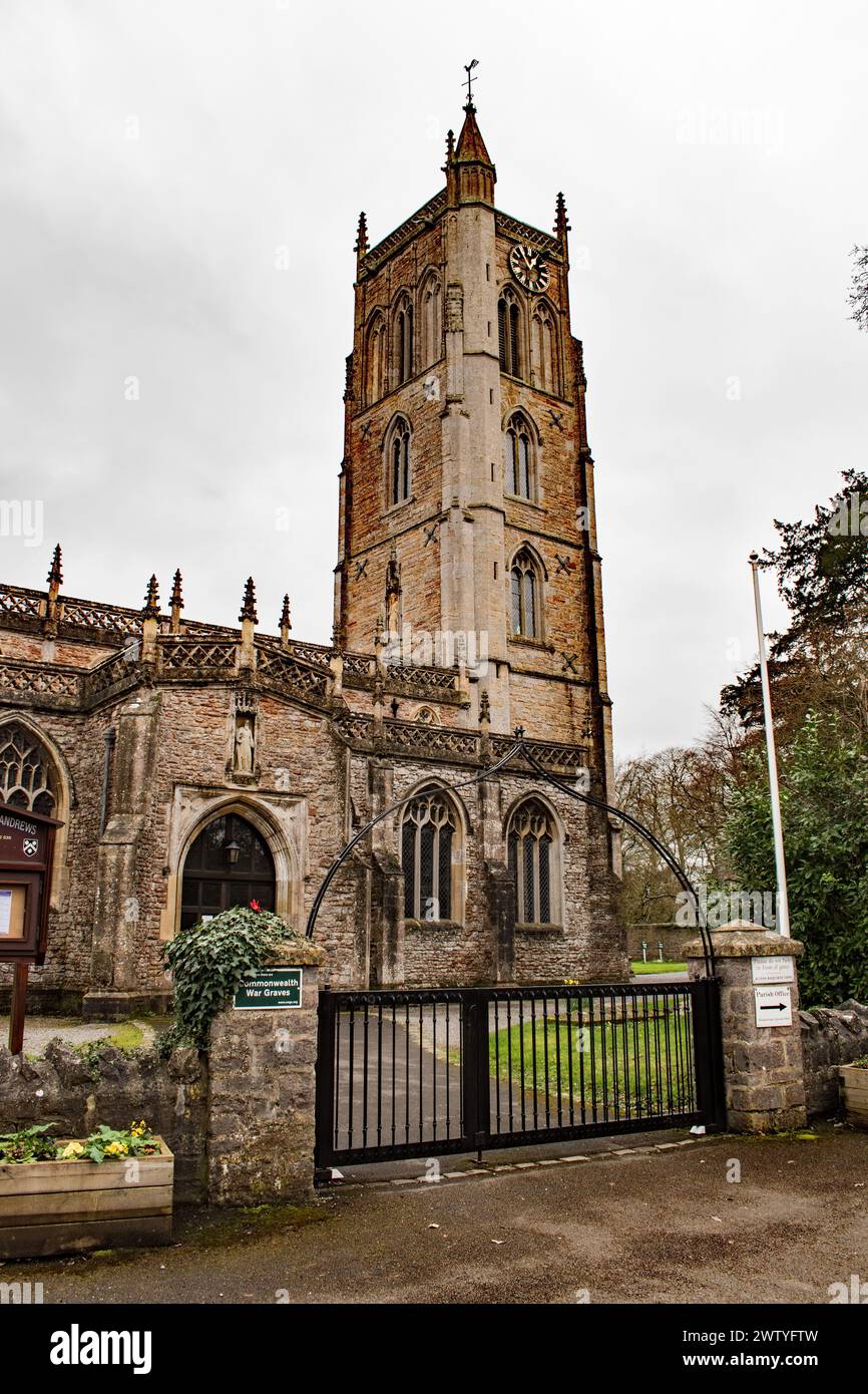 The Parish Church of St Andrews. Cheddar. Somerset. UK Stock Photo - Alamy