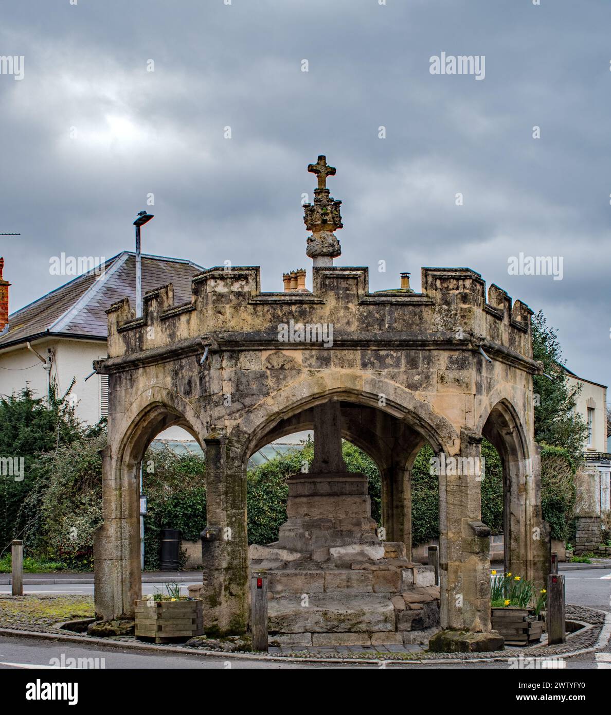 The Cheddar Cross, Cheddar, Somerset. UK Stock Photo - Alamy