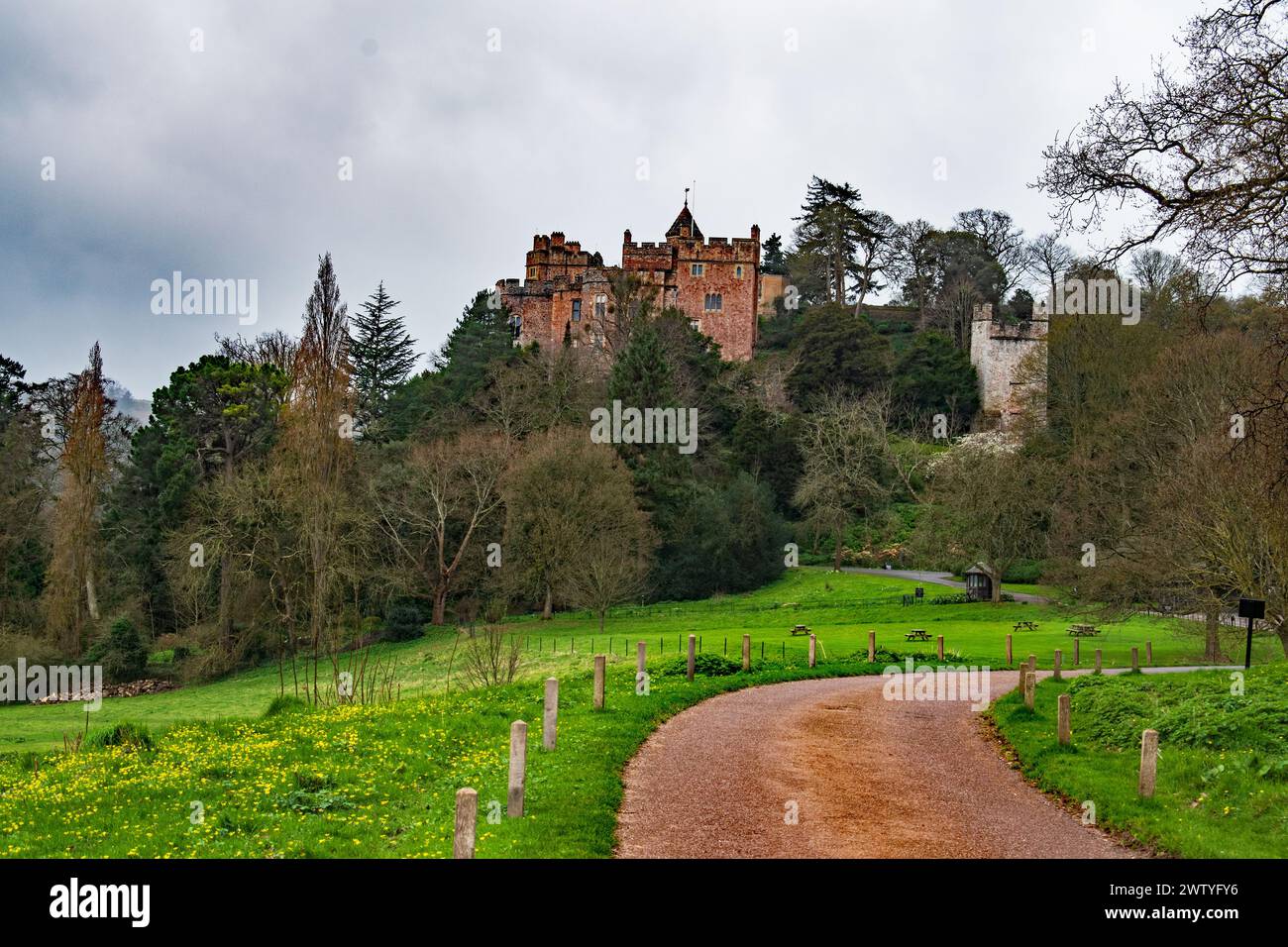 Dunster Castle & Watermill. Somerset { National Trust} Stock Photo - Alamy