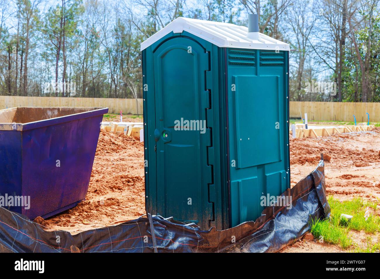 Portable outdoor transportable toilet restrooms for workers at ...