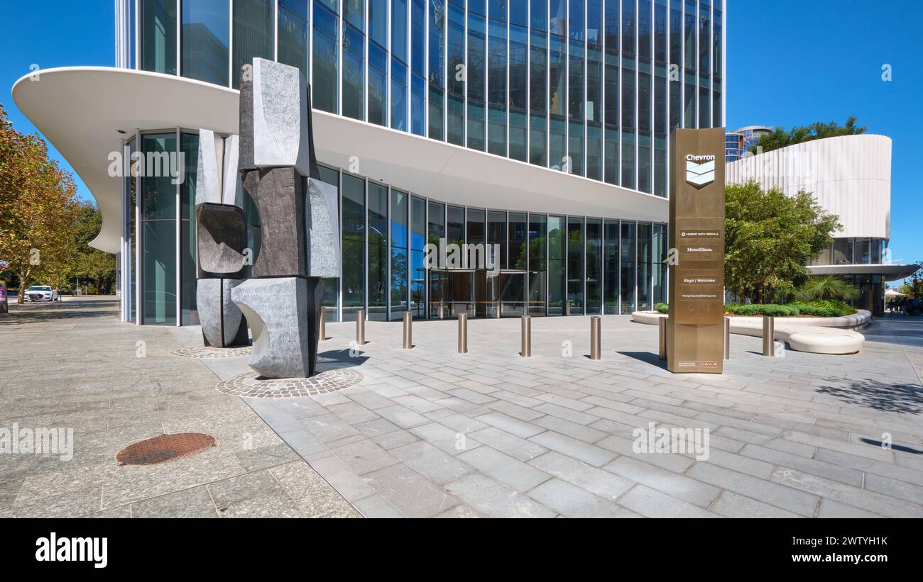 The entrance to energy company Chevron Australia's headquarters ...