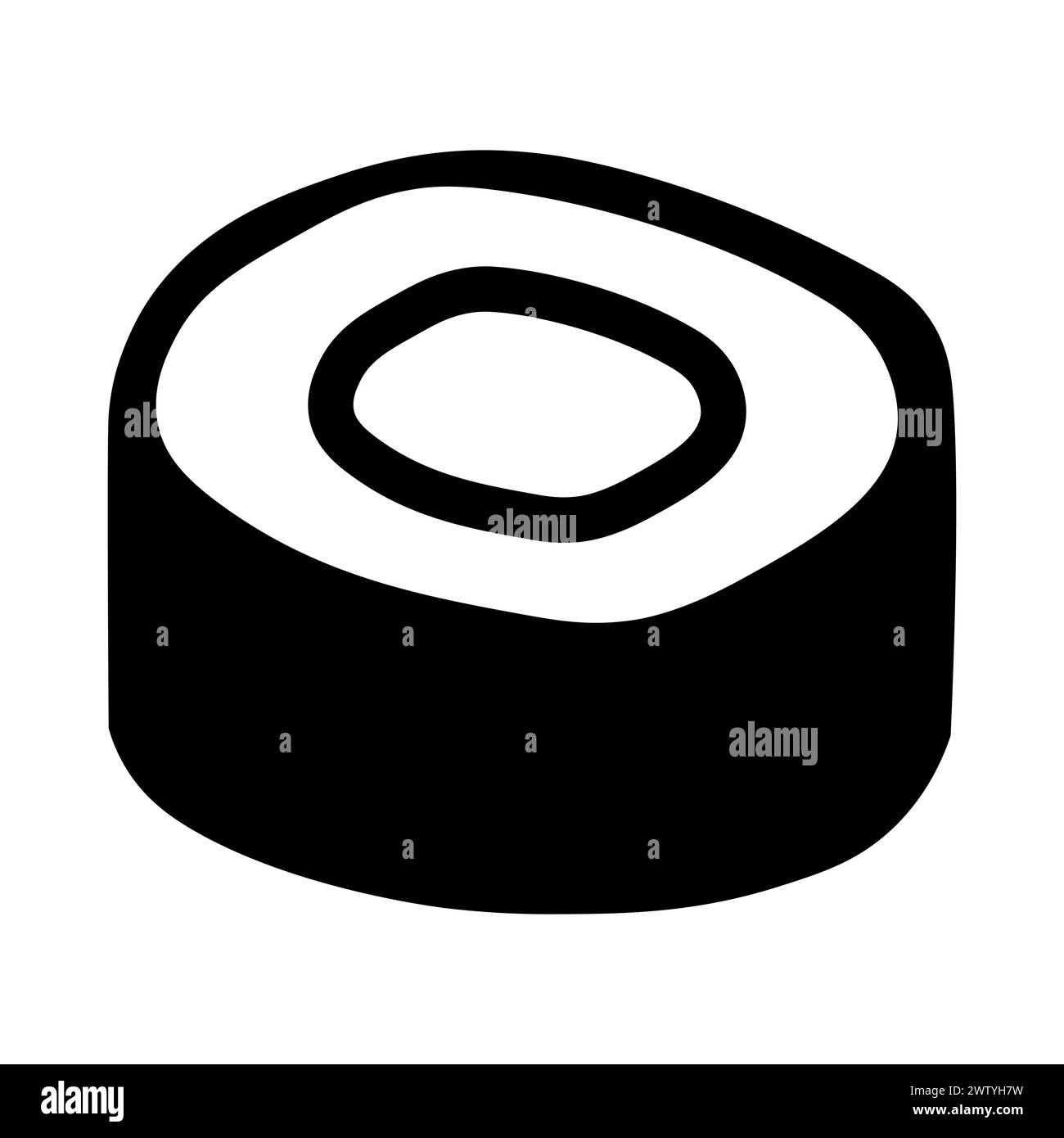 black vector sushi icon on white background Stock Vector Image & Art ...