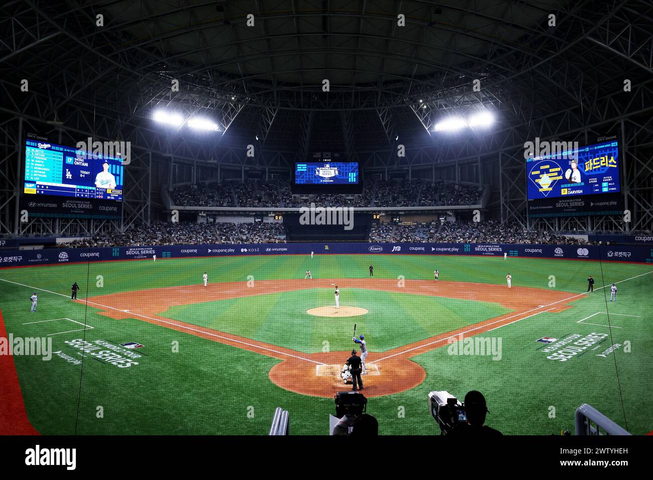 Gocheok Sky Dome, Seoul, South Korea. 20th Mar, 2024. (Top-Bottom) Yu Darvish (Padres), Shohei ...