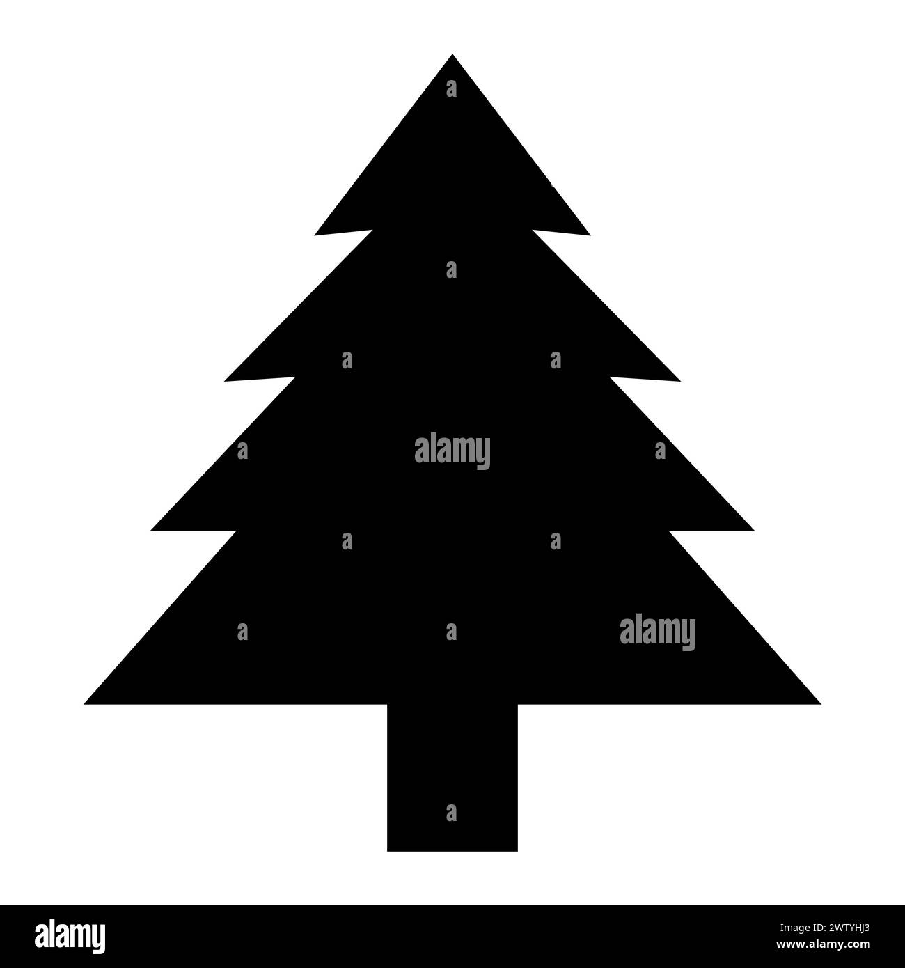 black vector tree icon on white background Stock Vector Image & Art - Alamy