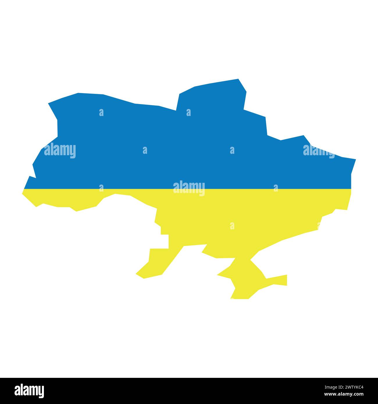 vector ukraine map flag on white background Stock Vector Image & Art ...