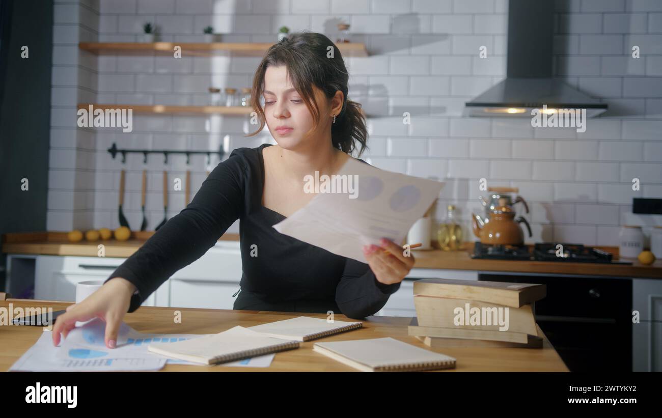 Woman taking study break desk hi-res stock photography and images - Alamy