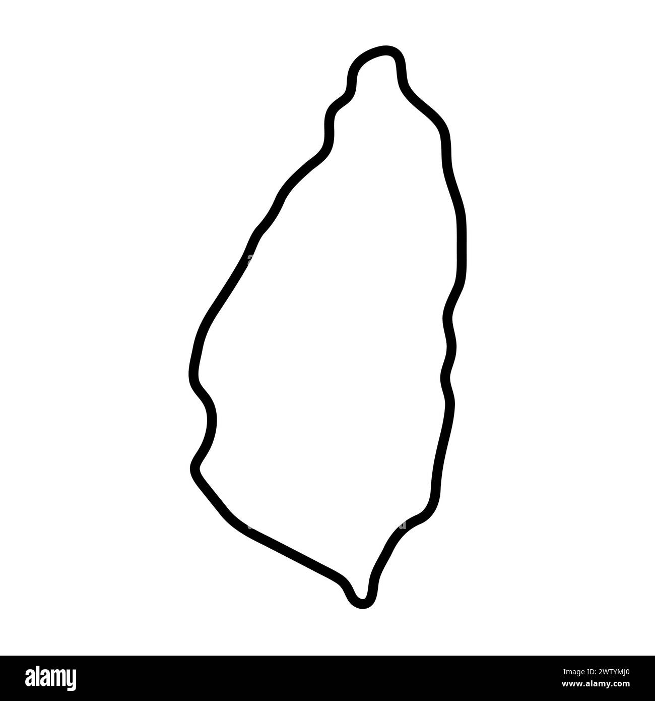Saint lucia map vector Black and White Stock Photos & Images - Alamy