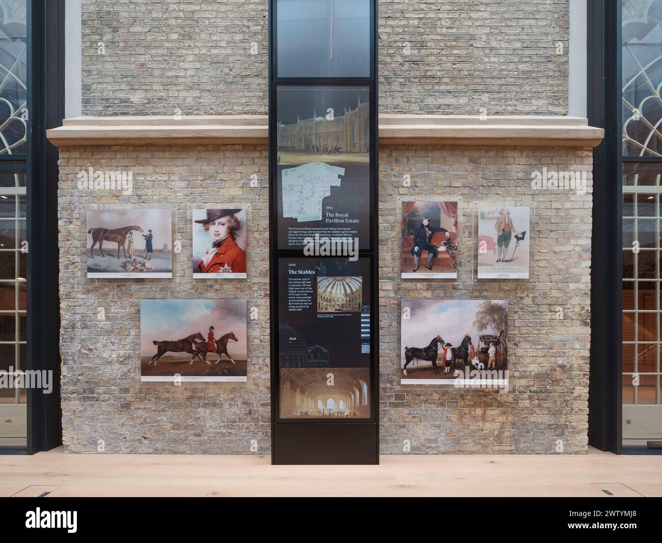 Wall with timeline of site. Brighton Dome Corn Exchange and Studio ...