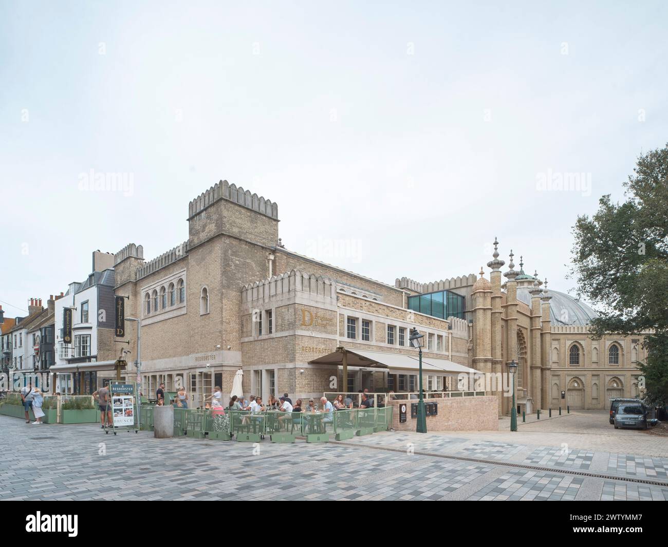 Elevation from pedestrianised street. Brighton Dome Corn Exchange and ...
