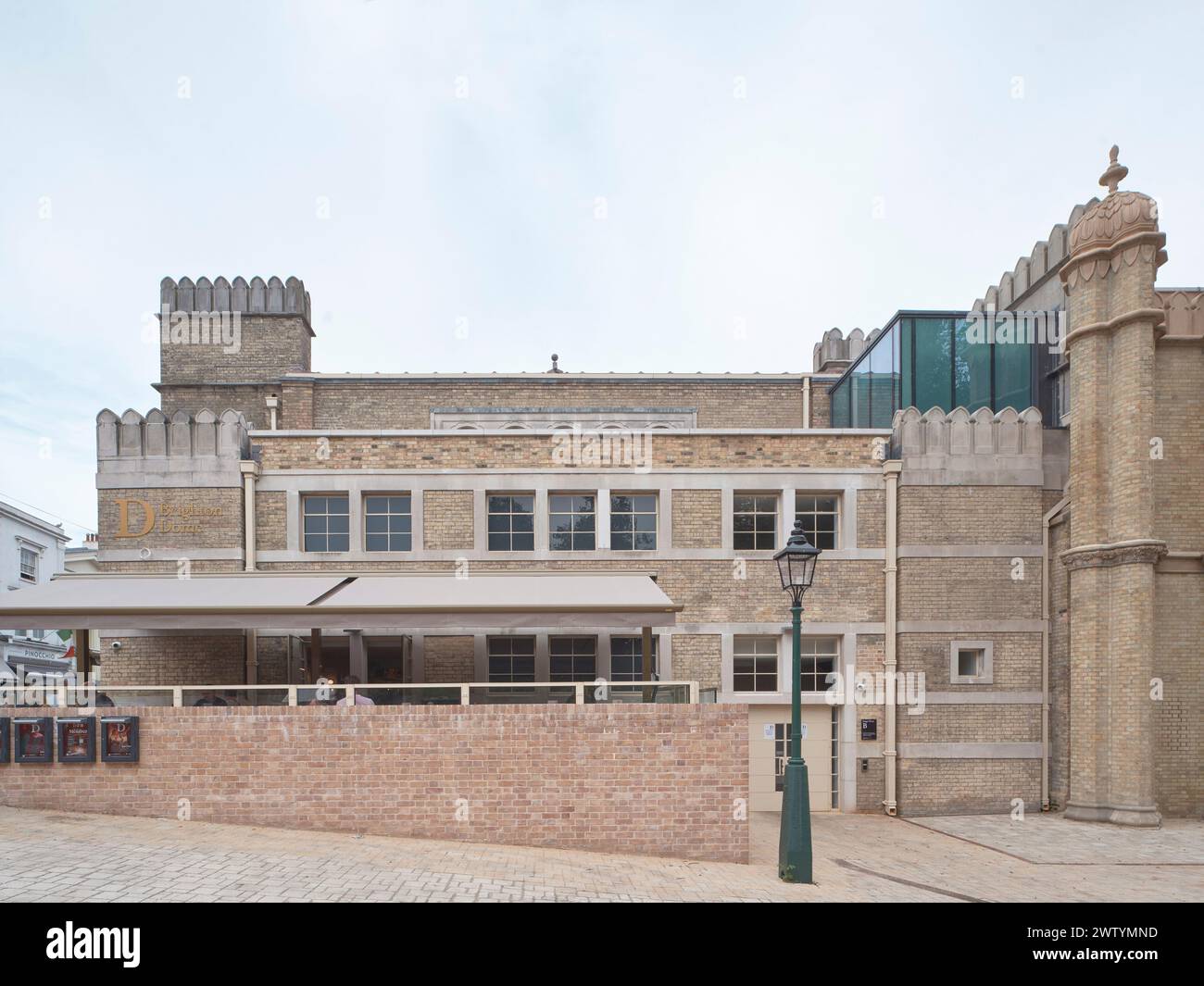 Side elevation of refurbished building facade. Brighton Dome Corn ...