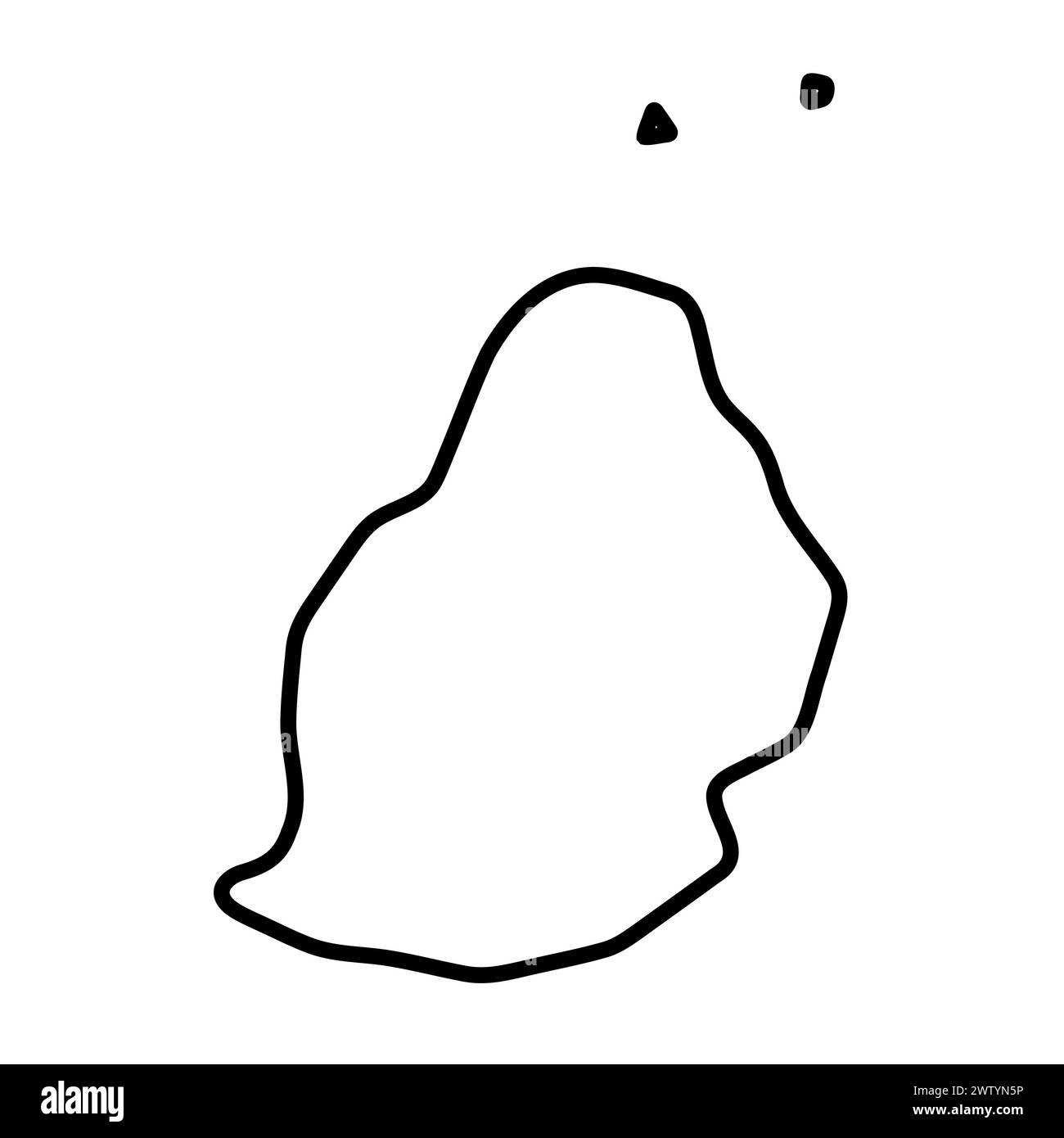 Mauritius map Black and White Stock Photos & Images - Alamy