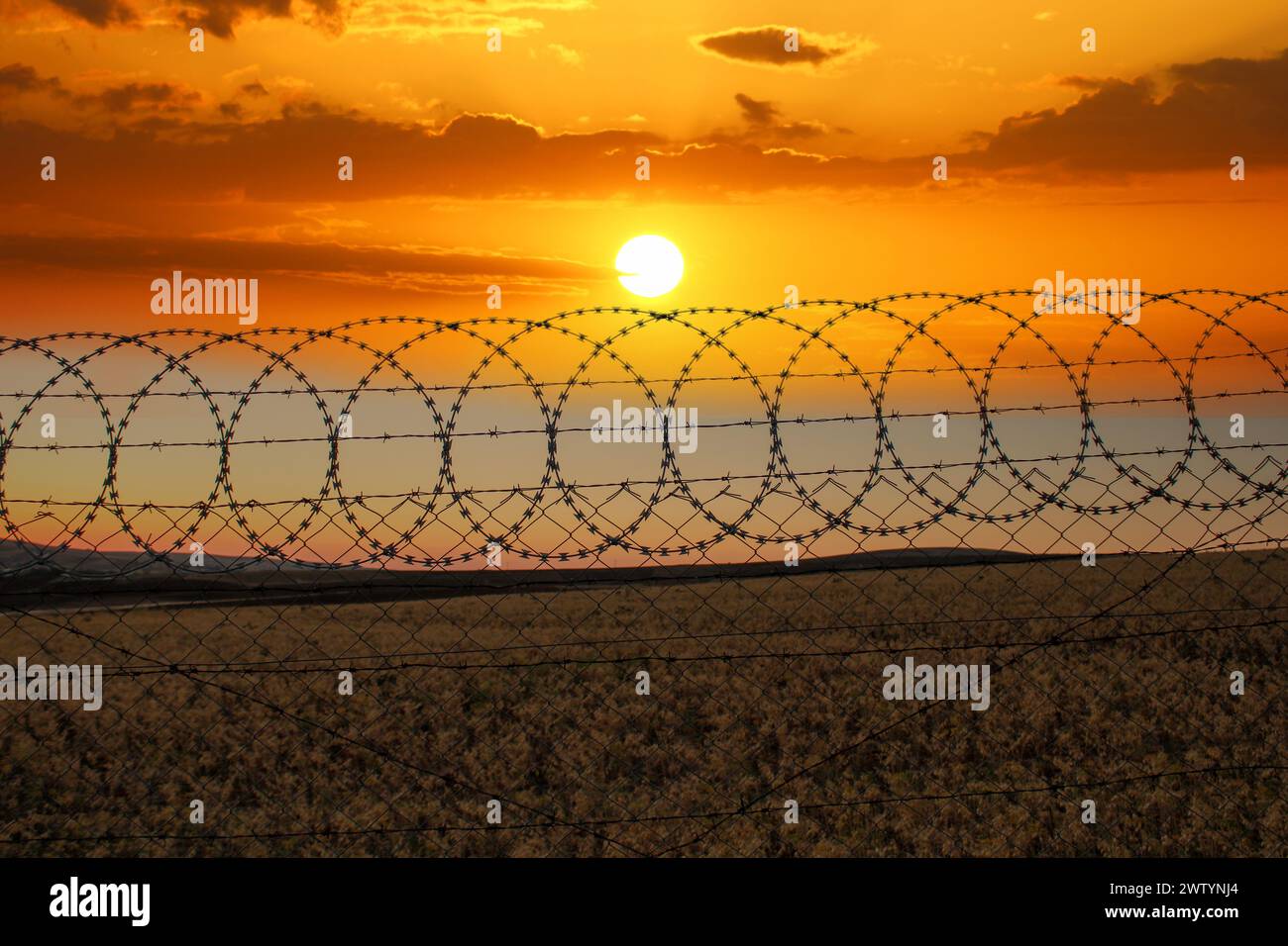 metal and electric fences protecting the field.fences protecting the ... metal and electric fences protecting the field.fences protecting the ...
