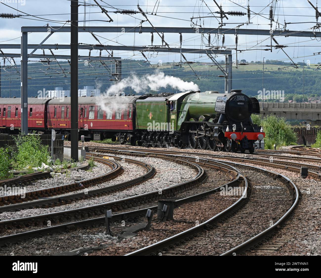 Flying Scotsman Steam Train Stock Photo - Alamy