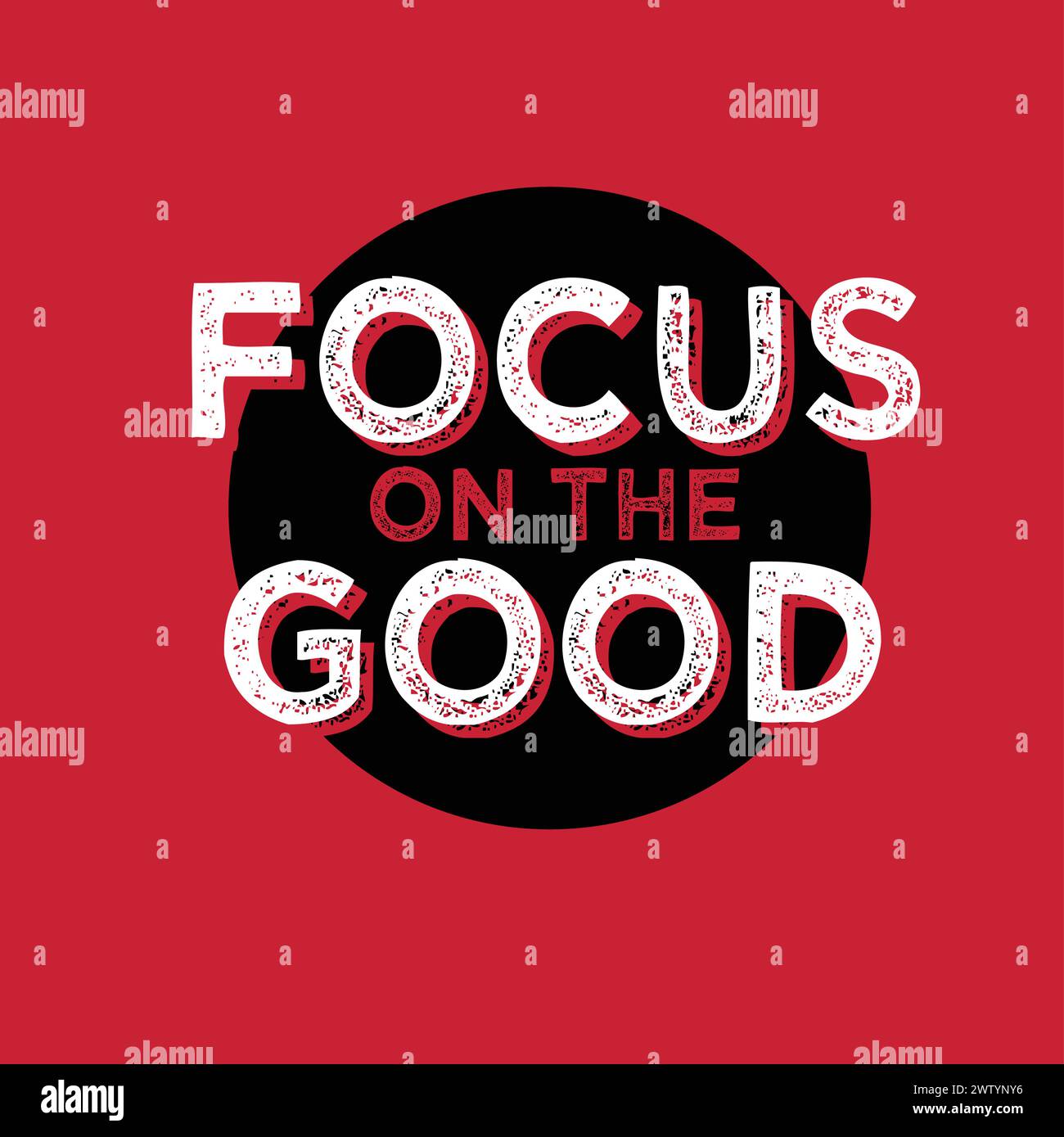 Focus on the Good Distressed broken Typography t shirt graphic design ...