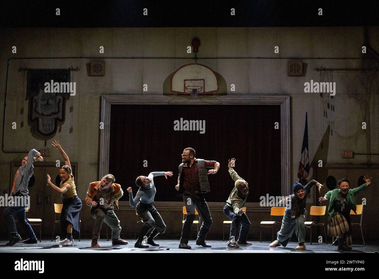 London, UK. March 20th, 2024. A scene from Kidd Pivot’s Assembly Hall ...