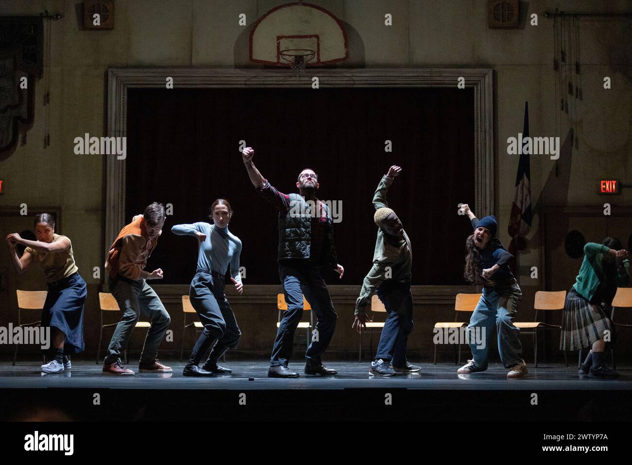 London, UK. March 20th, 2024. A scene from Kidd Pivot’s Assembly Hall ...