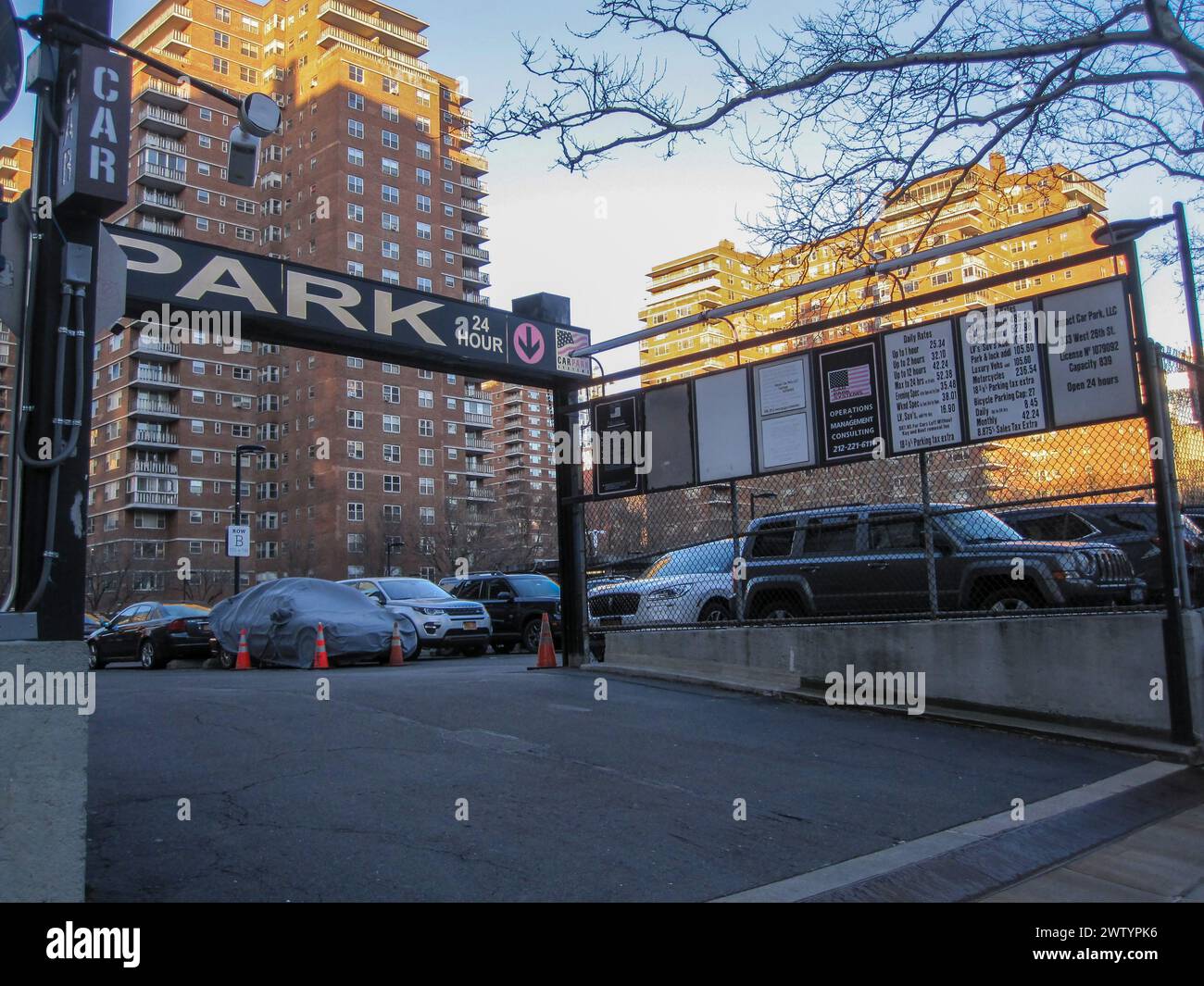 A parking lot in the Chelsea neighborhood of New York on Monday, March ...