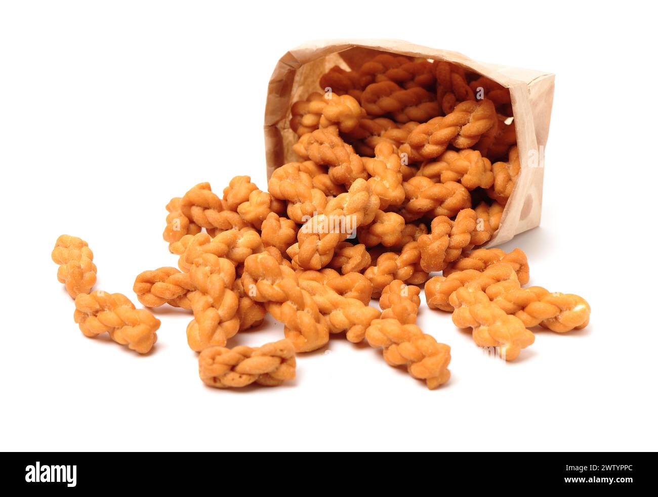 Chinese fried dough twist on white background Stock Photo - Alamy