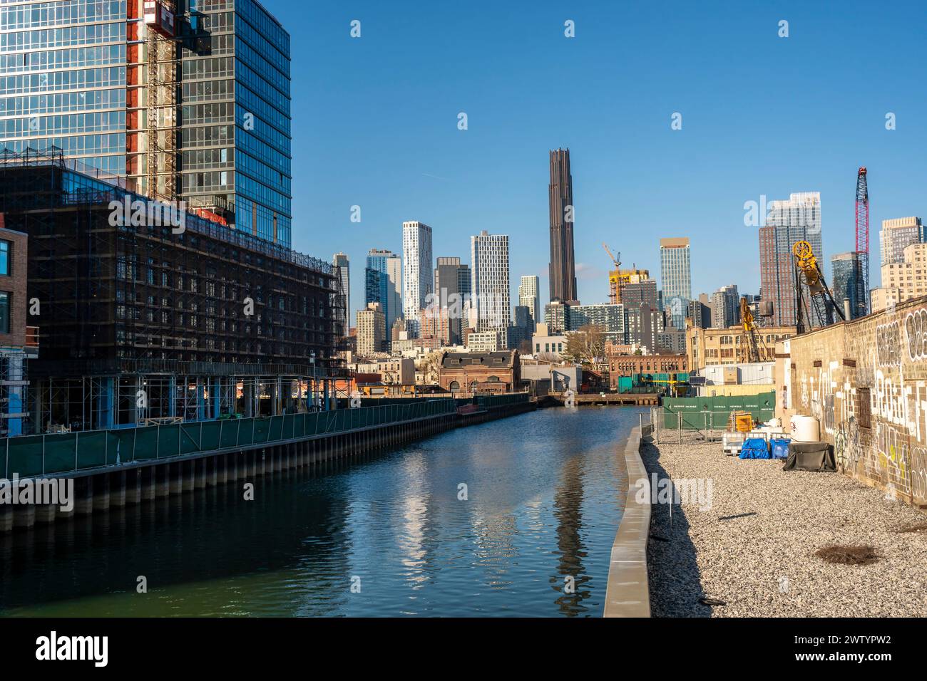 Development in the Gowanus neighborhood of Brooklyn in New York on ...