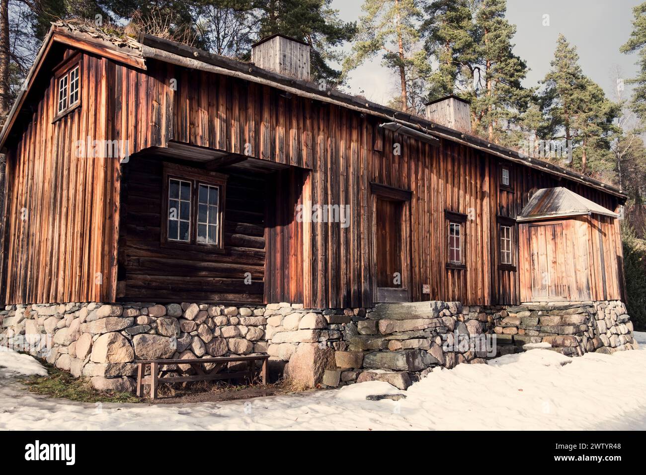 An old Norwegian House in The Norwegian Museum of Cultural History in ...