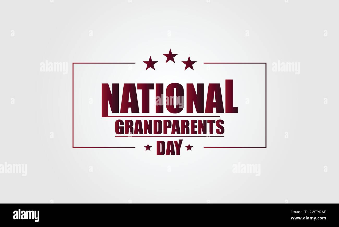 National Grandparents Day with text illustration design Stock Vector ...