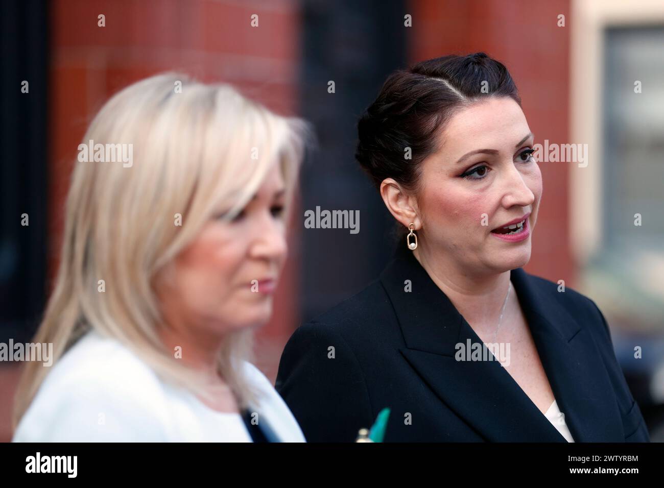First Minister Michelle O'Neill (left) and Deputy First Minister Emma ...
