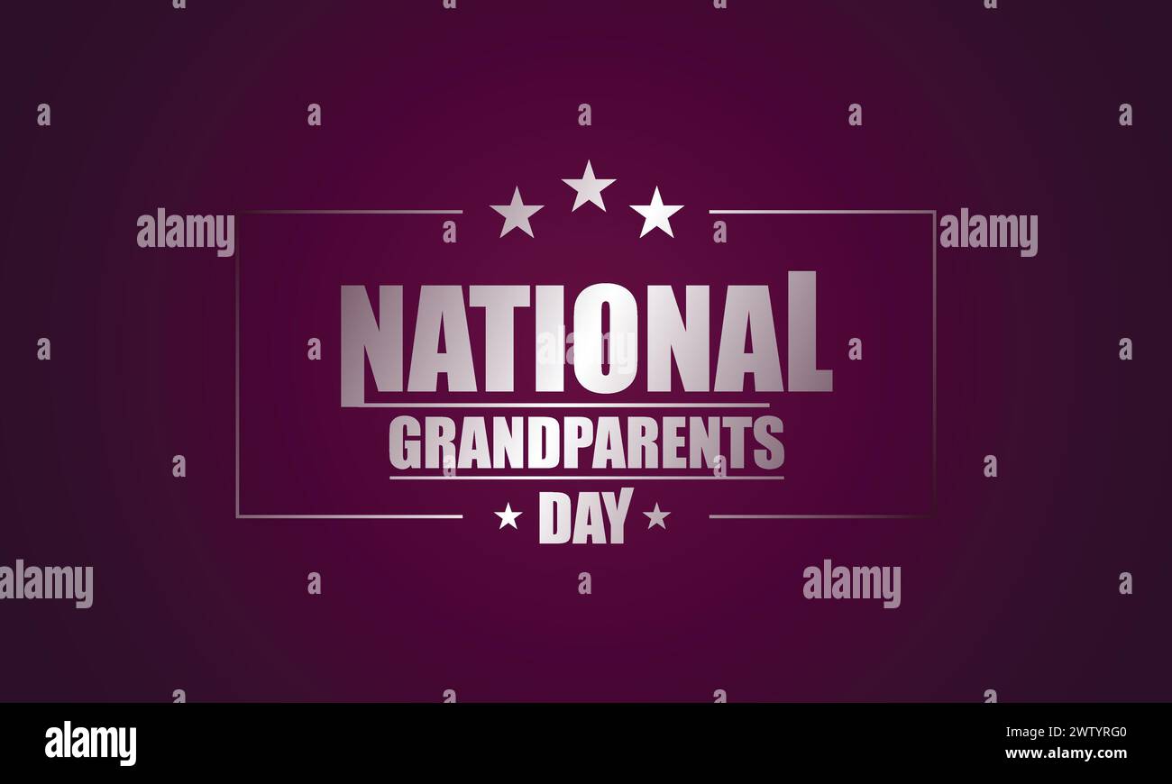 National Grandparents Day with text illustration design Stock Vector ...