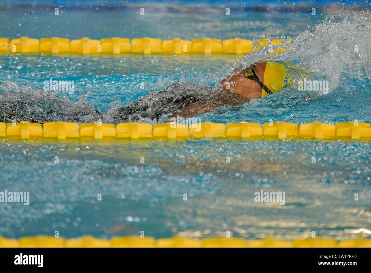 Nice, France. 20th Mar, 2024. Analia Pigree is seen in action during ...