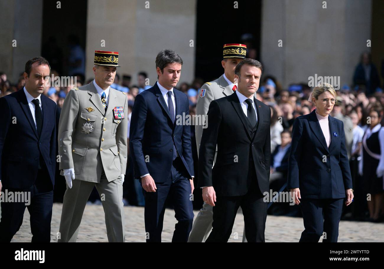 Paris, France. 20th Mar, 2024. French Armies Minister Sebastien Lecornu ...