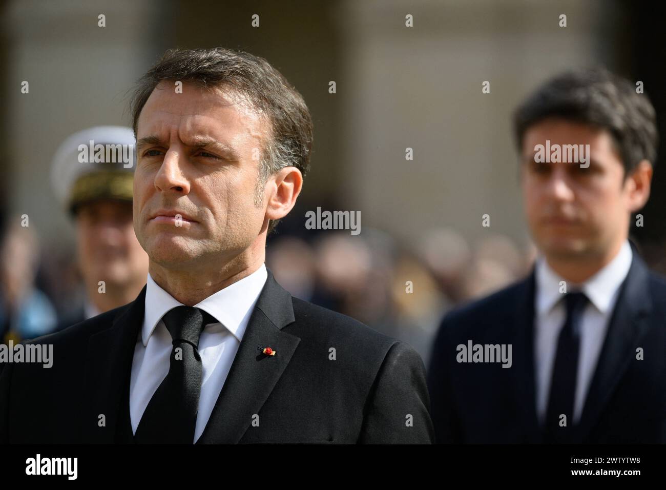 Paris, France. 20th Mar, 2024. French President Emmanuel Macron and ...