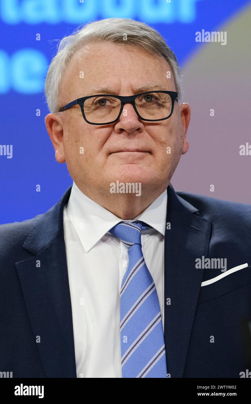 Brussels, Belgium. 20th Mar, 2024. Press conference by EU Commissioner ...