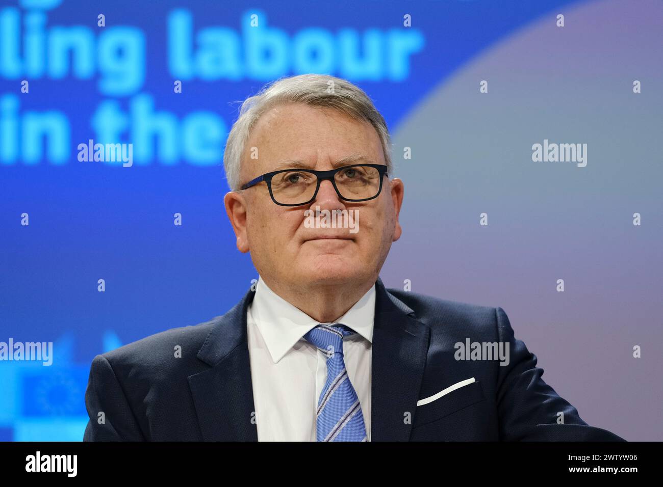 Brussels, Belgium. 20th Mar, 2024. Press conference by EU Commissioner ...