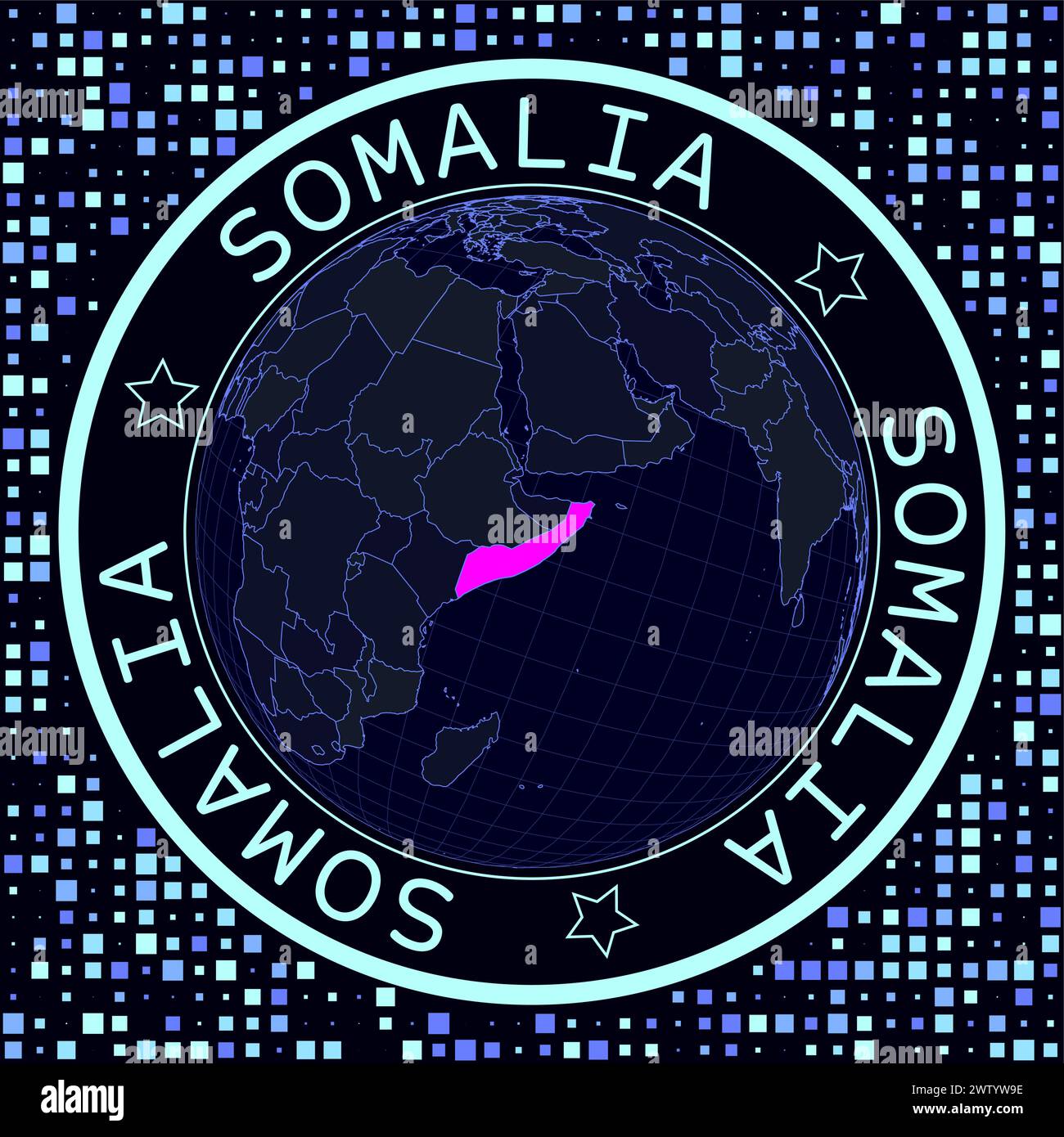 Somali vector outline map hi-res stock photography and images - Alamy