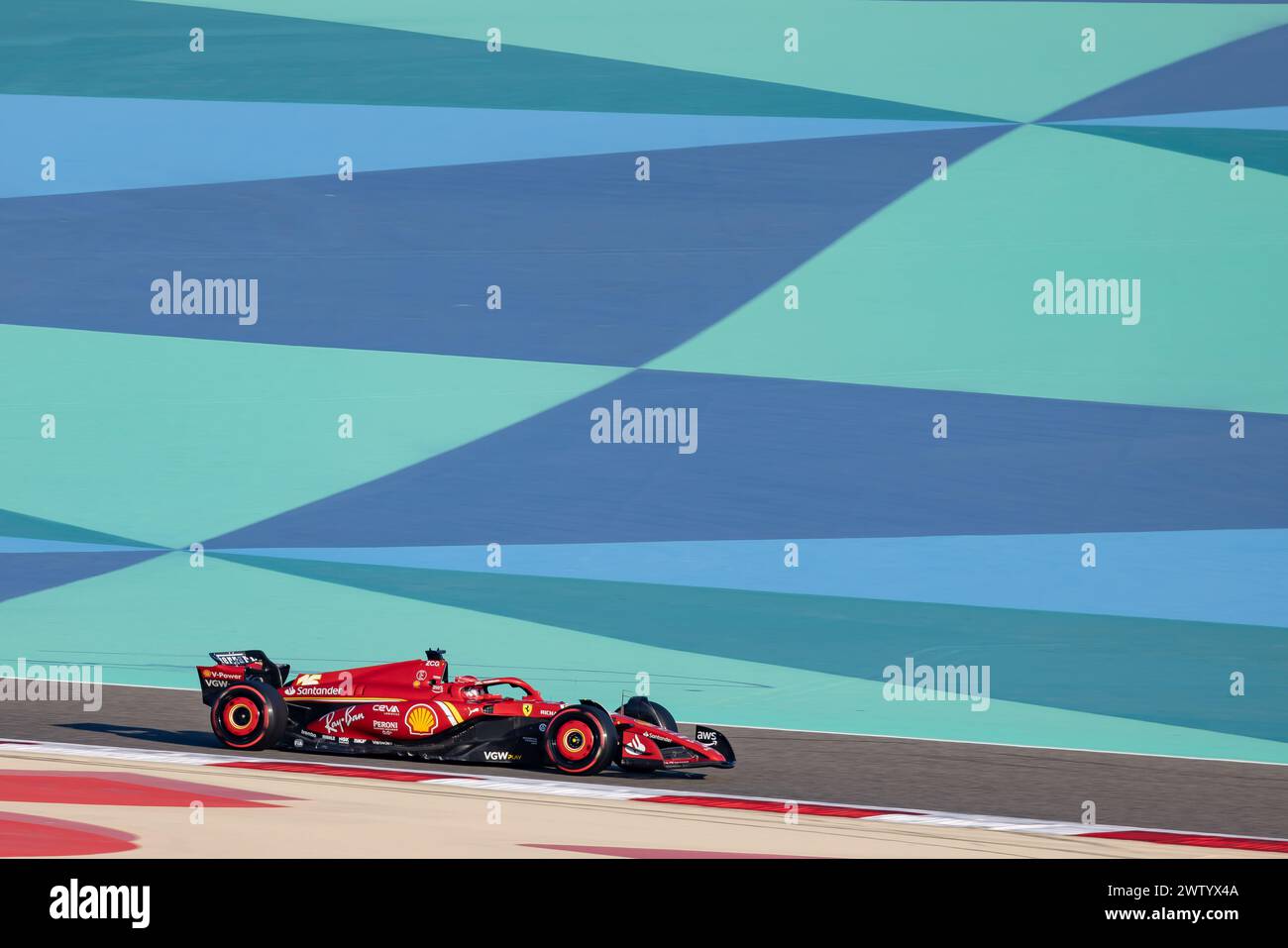 Bahrain International Circuit, Charles Leclerc, Scuderia Ferrari, 2024 ...