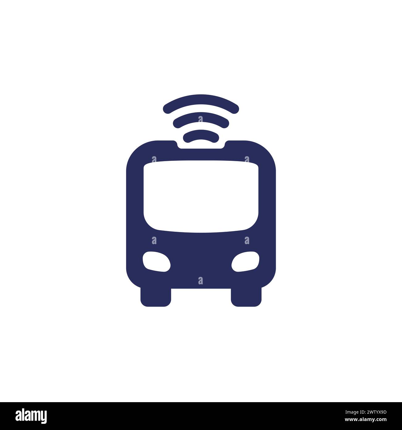 autonomous shuttle bus icon, driverless transport Stock Vector Image ...