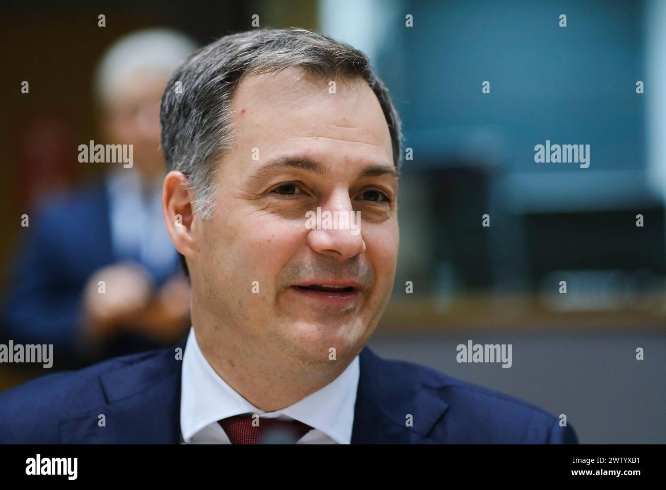 Brussels, Belgium. 20th Mar, 2024. Belgian Prime Minister Alexander De ...