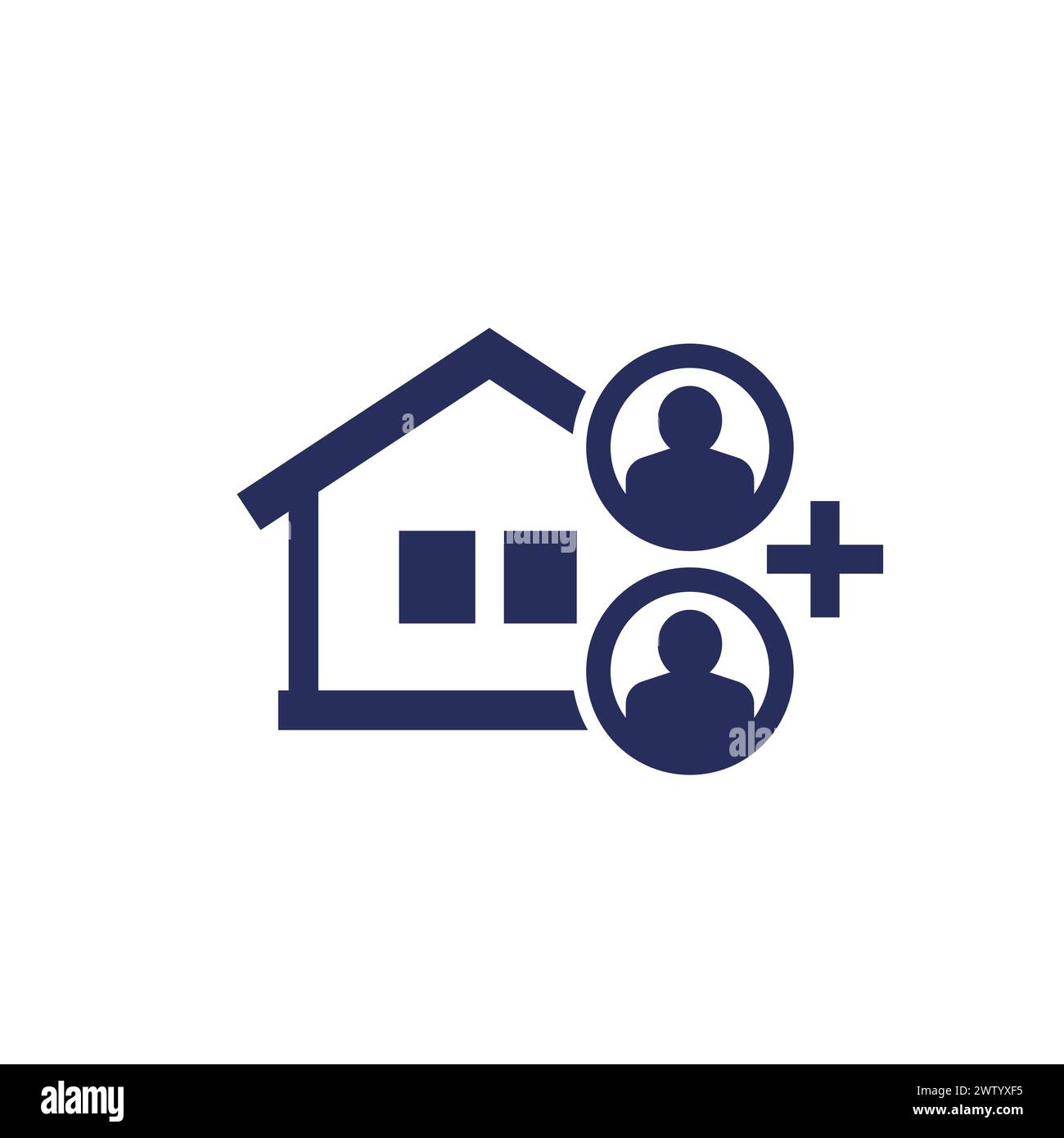 tenants and house icon, vector pictogram Stock Vector Image & Art - Alamy