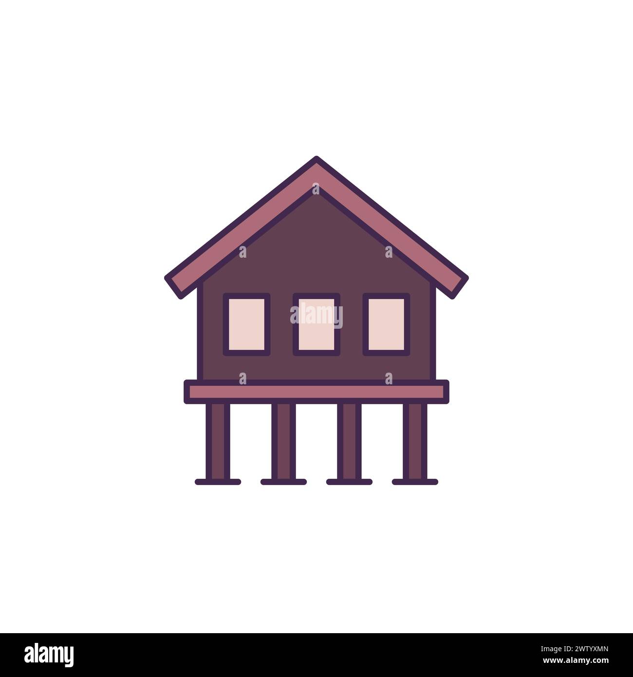House on stilt Stock Vector Images - Alamy