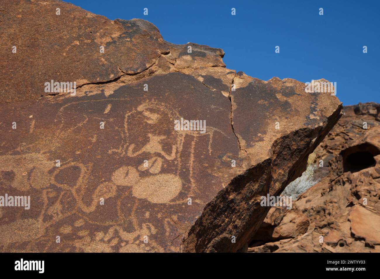 Petroglyphs in Twyfelfontein, Damaraland, Namib Desert, Namibia ...